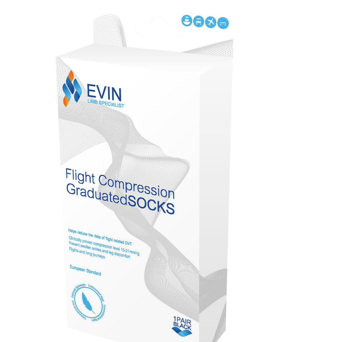 FLIGHT COMPRESSION GRADUATED SOCKS – For Your Family Health, with Evin